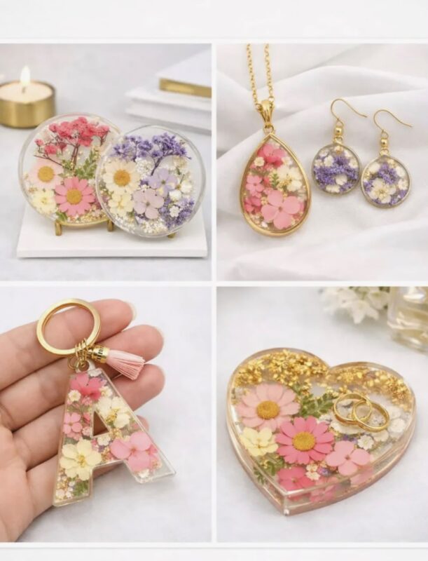 Dry Flowers for Resin Art, Jewelry Making, Keychain, Coaster, Tray ...